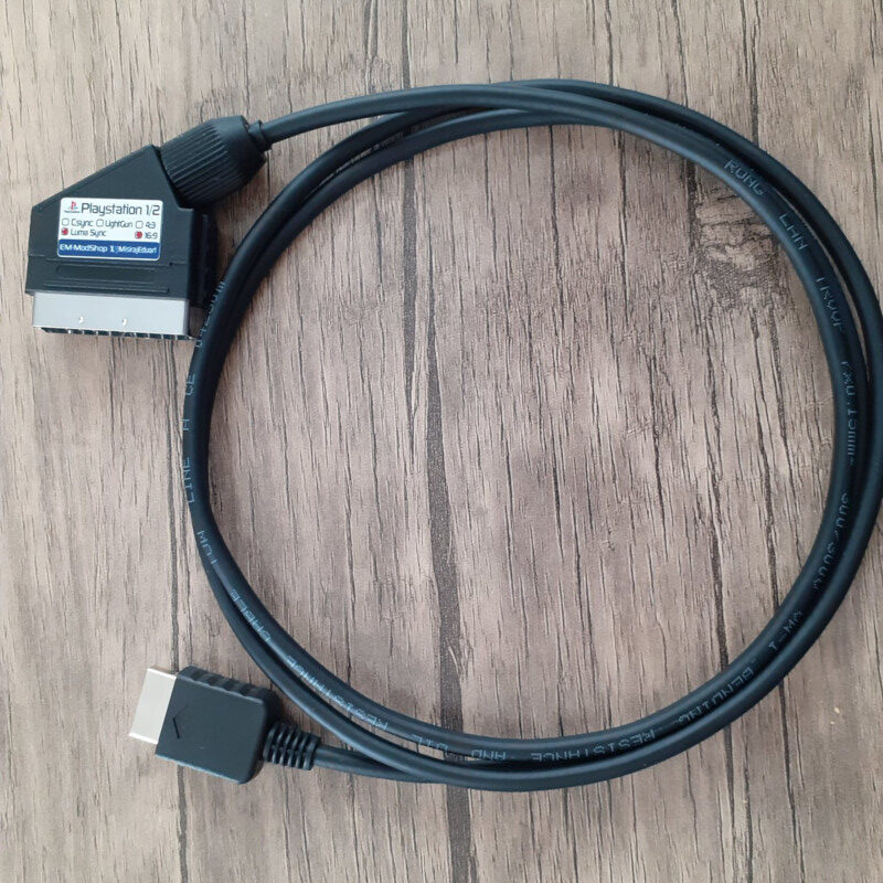 EM-Modshop PlayStation 1 RGB Scart Cable – Jeff's Retro Gaming