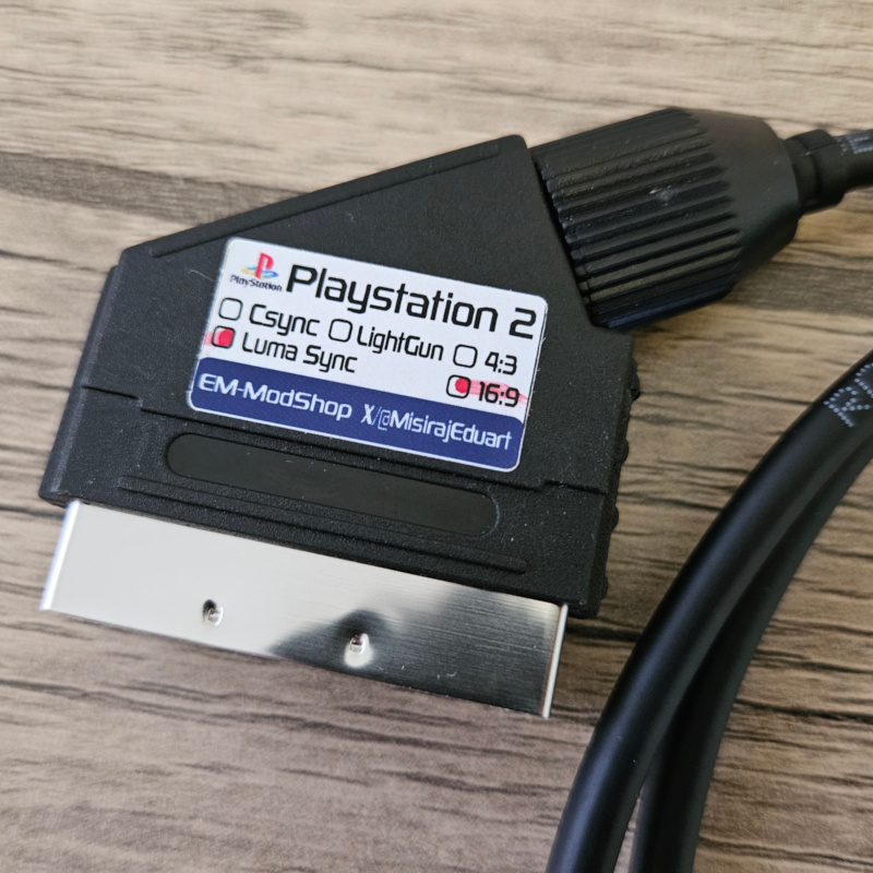 EM-Modshop PlayStation 2 RGB Scart Cable – Jeff's Retro Gaming