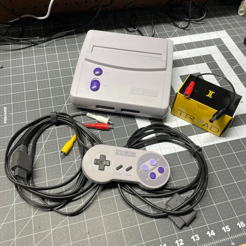 SNES Jr w/ SNESRGB, Power LED, Full Recap & Full Service Cleaning ...