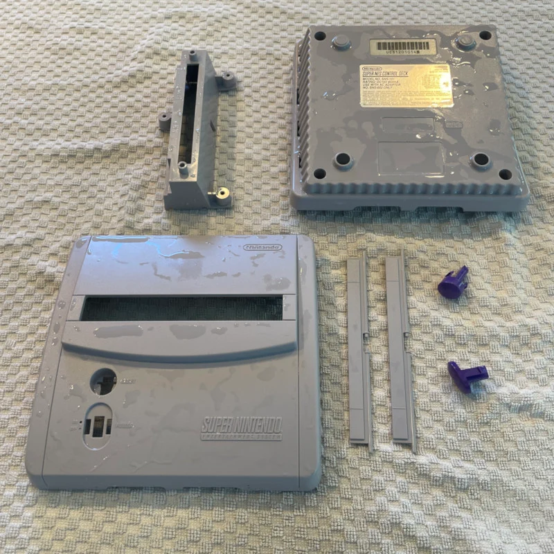 SNES Jr w/ SNESRGB, Power LED, Full Recap & Full Service Cleaning ...