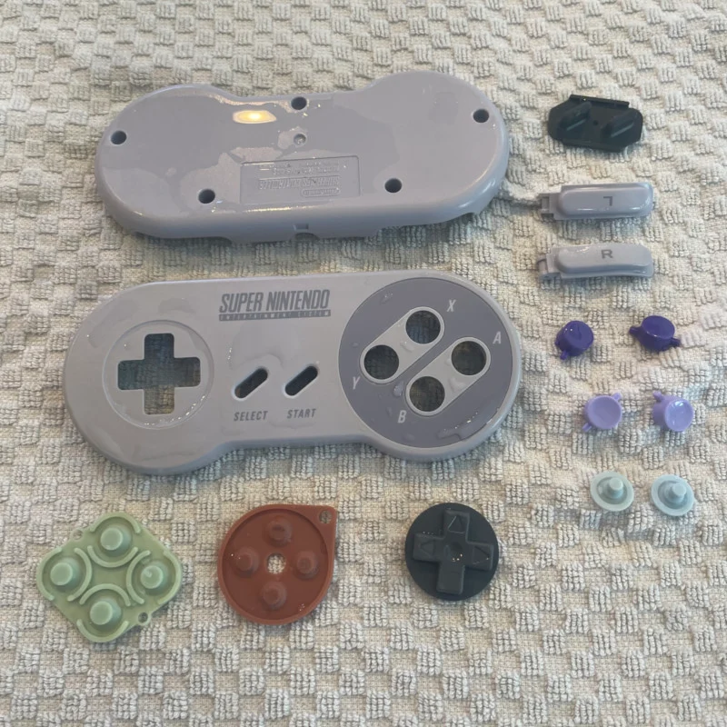 SNES Jr w/ SNESRGB, Power LED, Full Recap & Full Service Cleaning ...